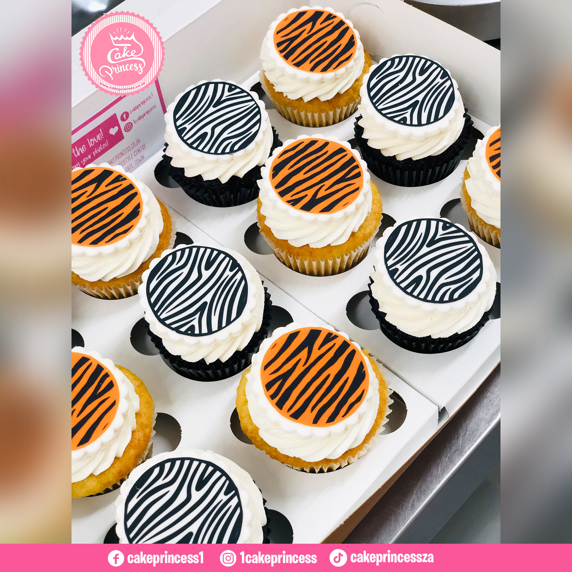 Animal Print Cupcakes (Box of 12) – Cake Princess